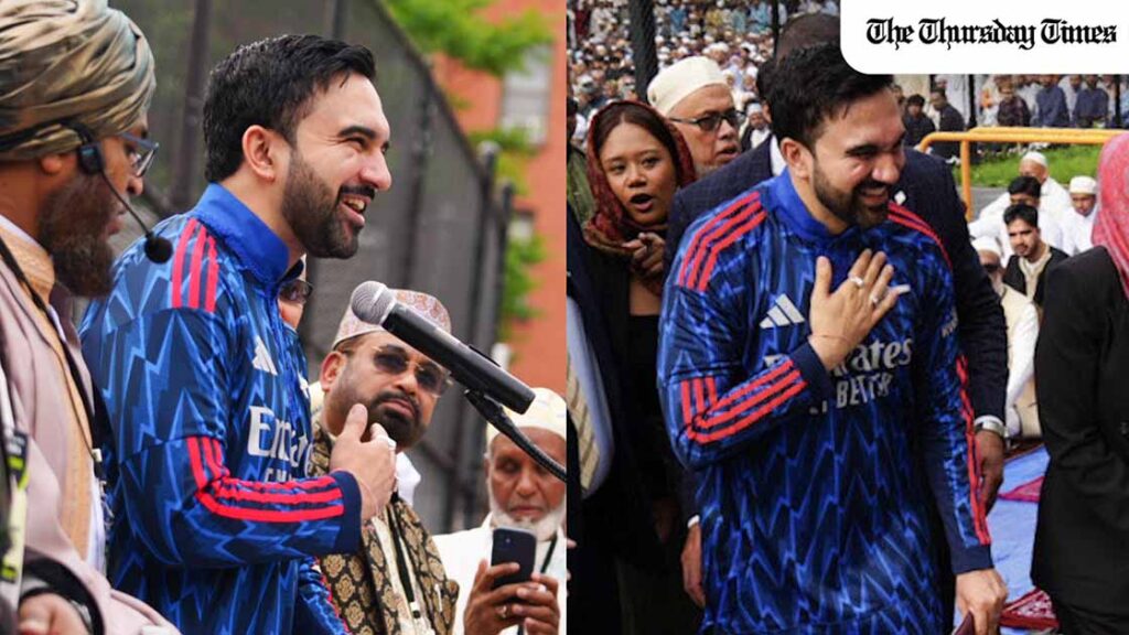 New York's first Muslim mayor Zohran Mamdani prays Eid in the Bronx in ...